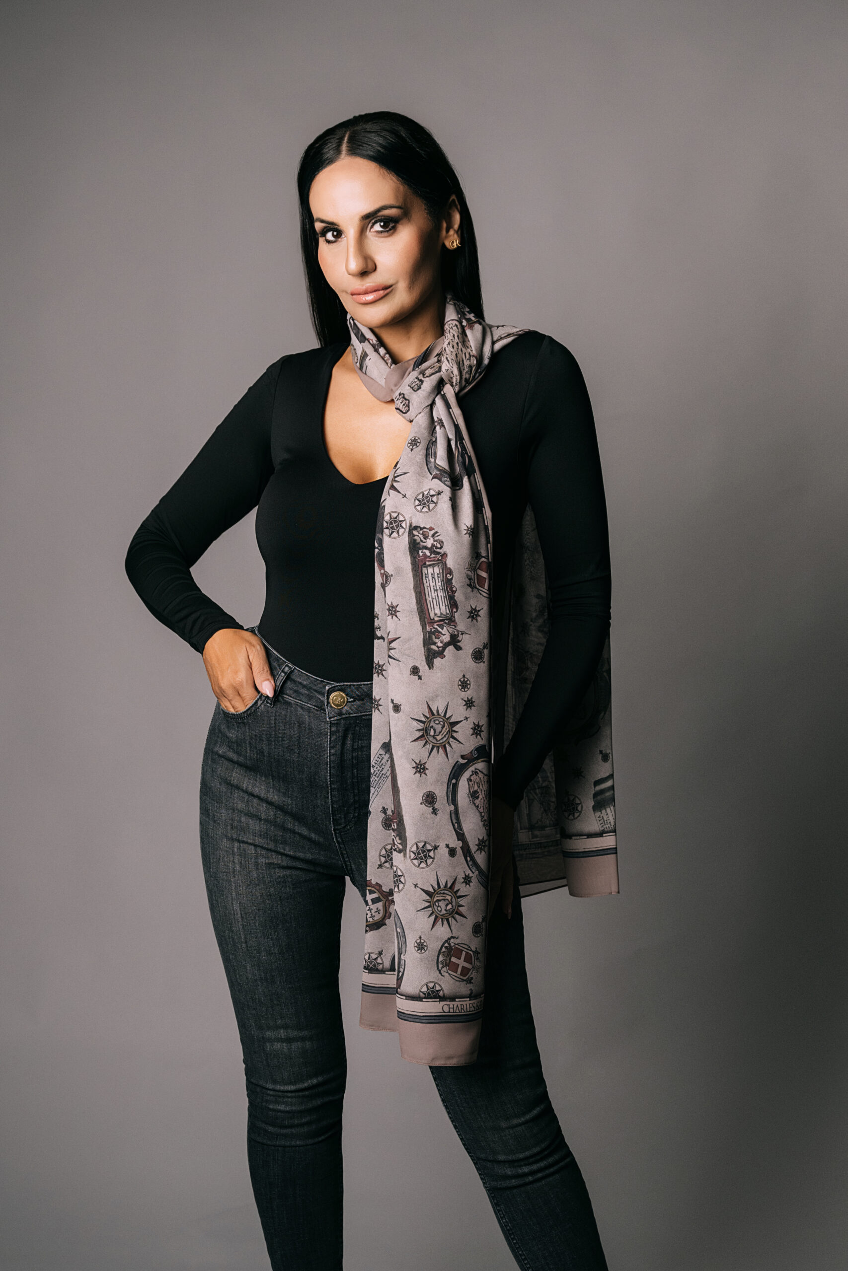 Chiffon scarf map icons | charlesandron.com